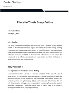 Template Outline Esai Gratis untuk Penulisan yang Terstruktur dan Efektif