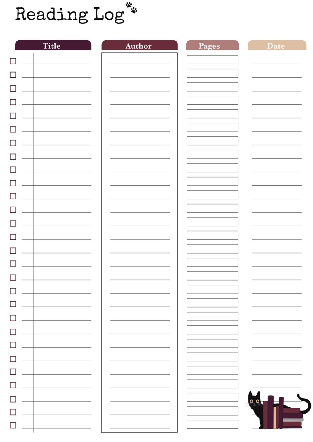 Free Book Journal Templates to Track Reading and Reflections