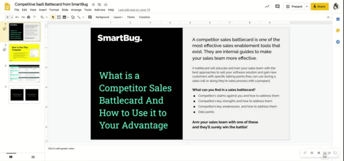 Free Battle Card Templates to Create Competitive Sales Playbooks