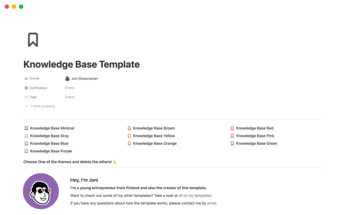 10 Best Notion Knowledge Base Template to Organize Information