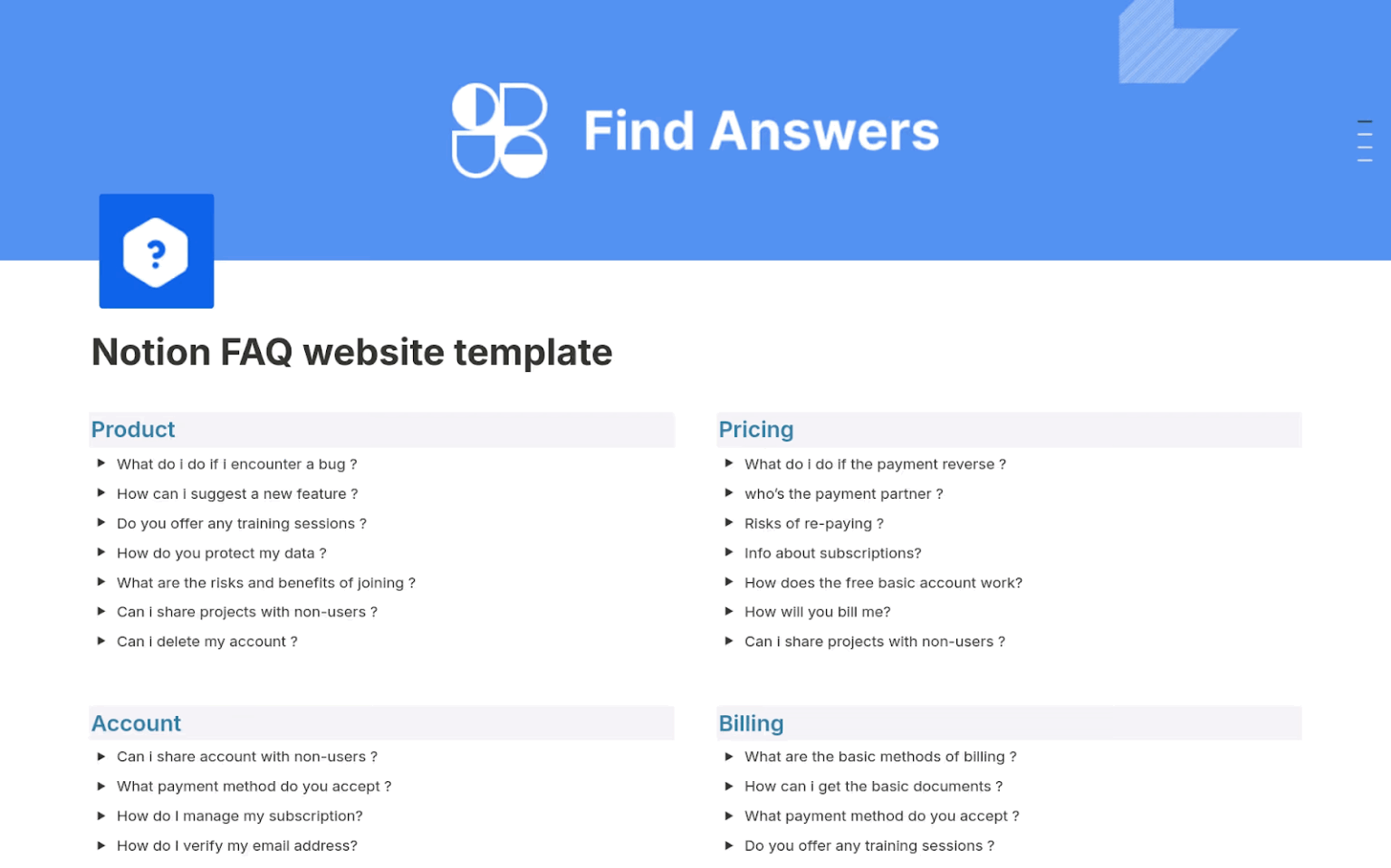 10 Free Notion FAQ Templates for Quick Knowledge Sharing