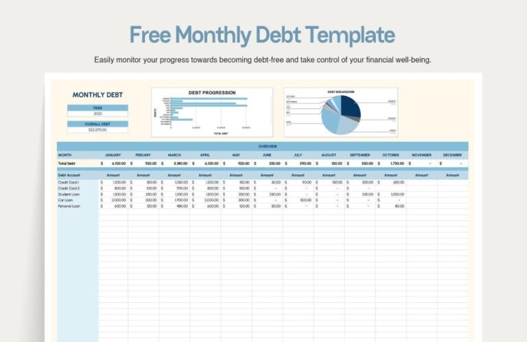 Free Debt Payoff Tracker Templates to Manage & Eliminate Debt