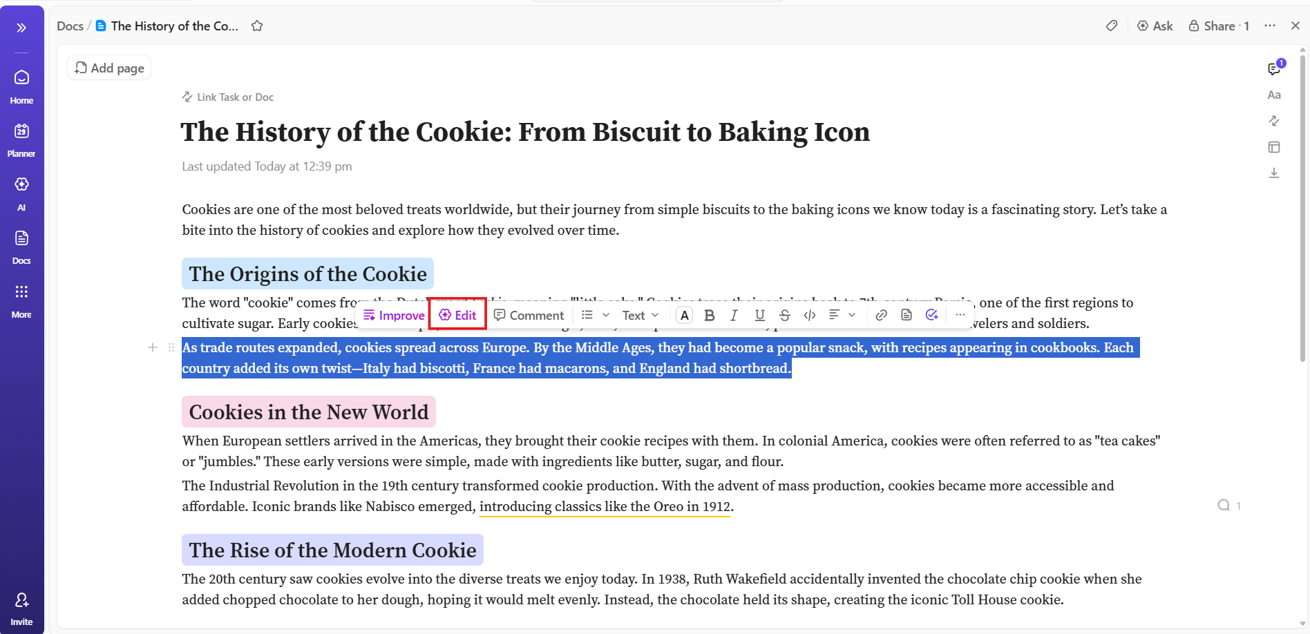 How to Rewrite Content With Gemini | ClickUp