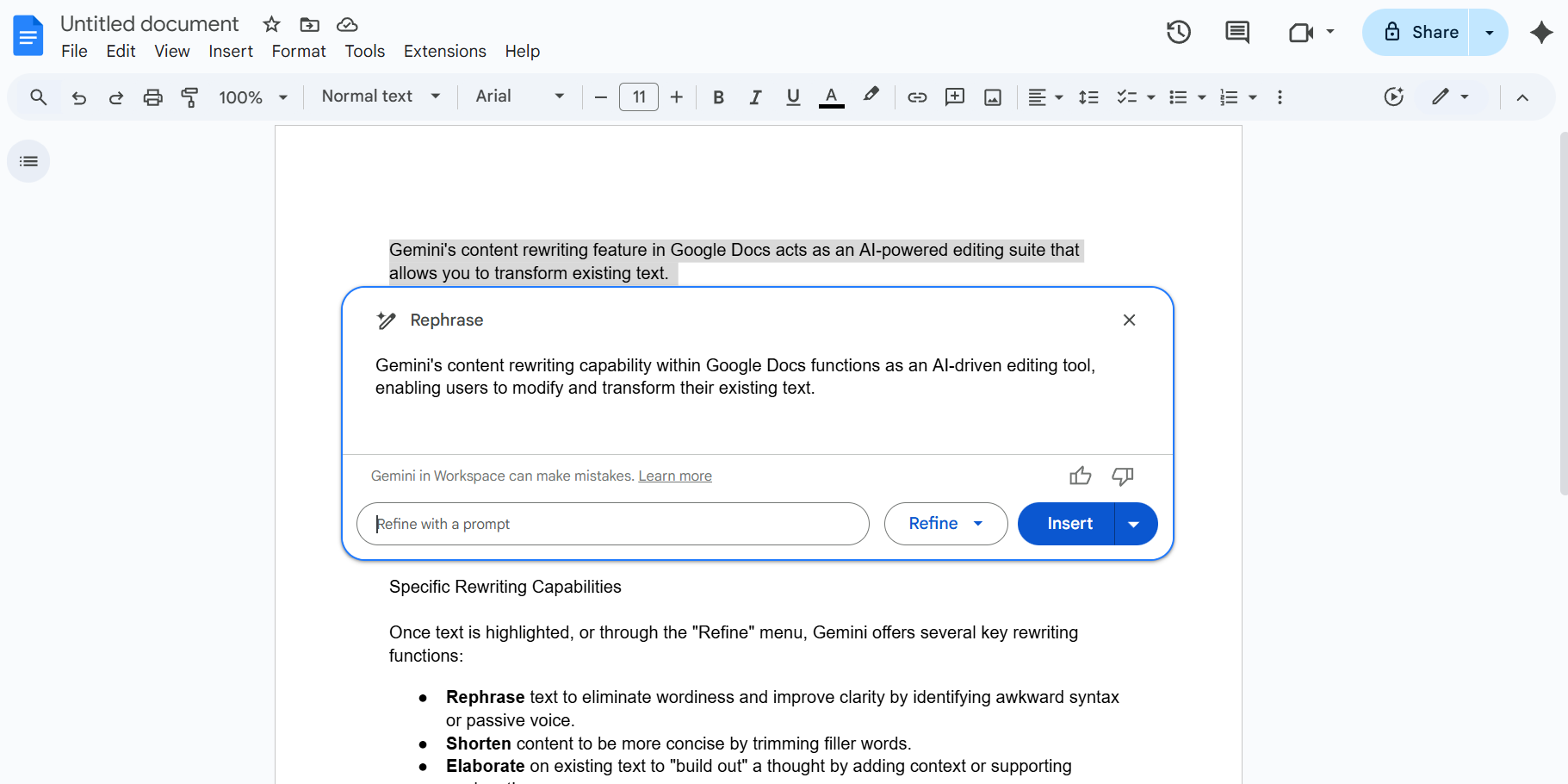 How to Rewrite Content With Gemini | ClickUp