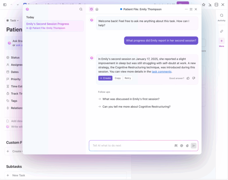 10 Free Client Therapy Session Tracker Templates | The ClickUp Blog