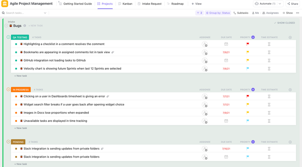 ClickUp™ Templates for PMO - Project Management