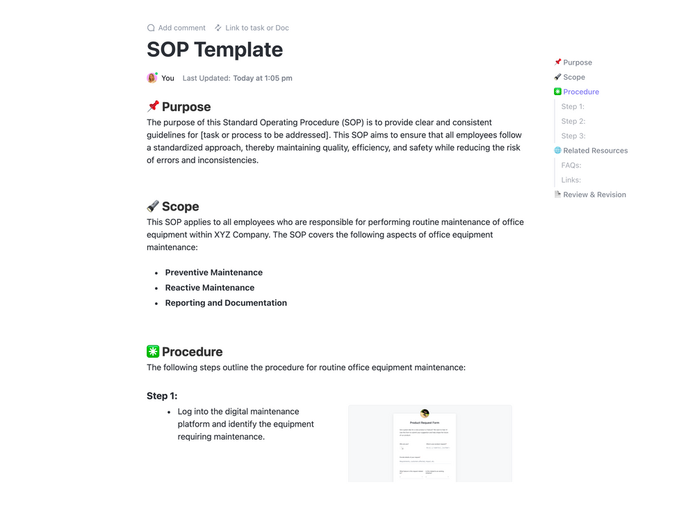 Accounting SOP Template Template By ClickUp 