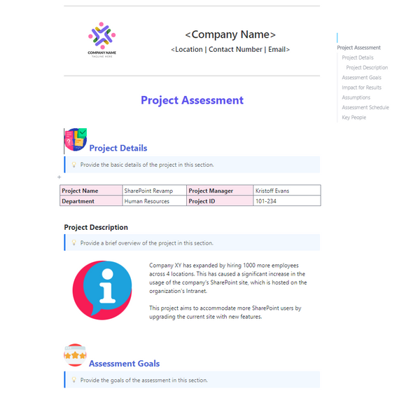 Project Assessment | Template by ClickUp™