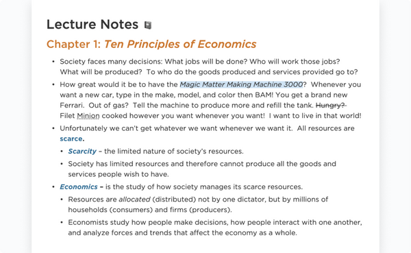 Class Notes | Template by ClickUp™