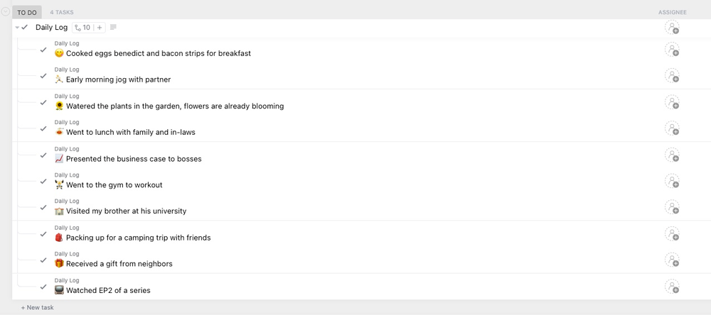 Daily Log | Template by ClickUp™