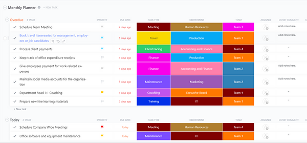 Monthly Planner | Template by ClickUp™