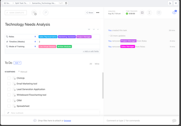 Technology Needs Analysis | Template by ClickUp™