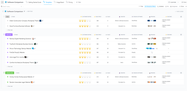 Software Comparison | Template by ClickUp™