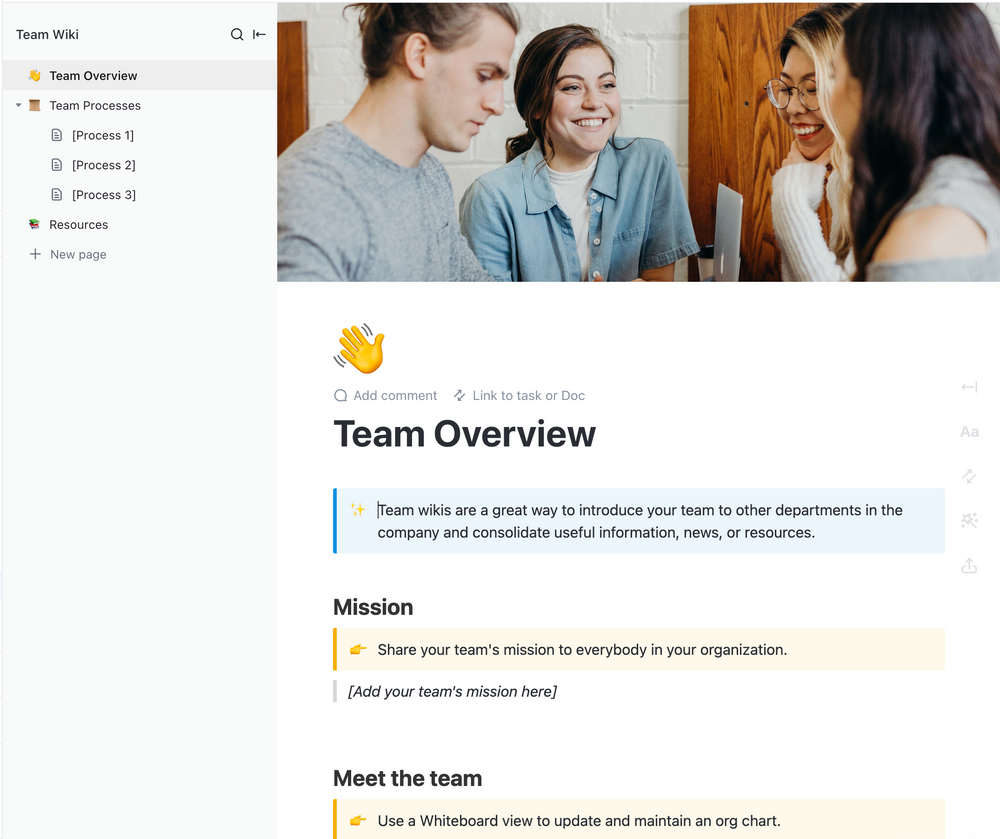 Team Space | Template by ClickUp™