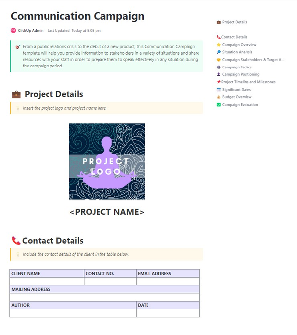 ClickUp™ Templates for Marketing