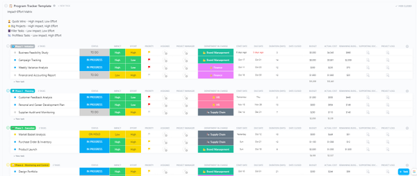 Program Tracker | Template by ClickUp™