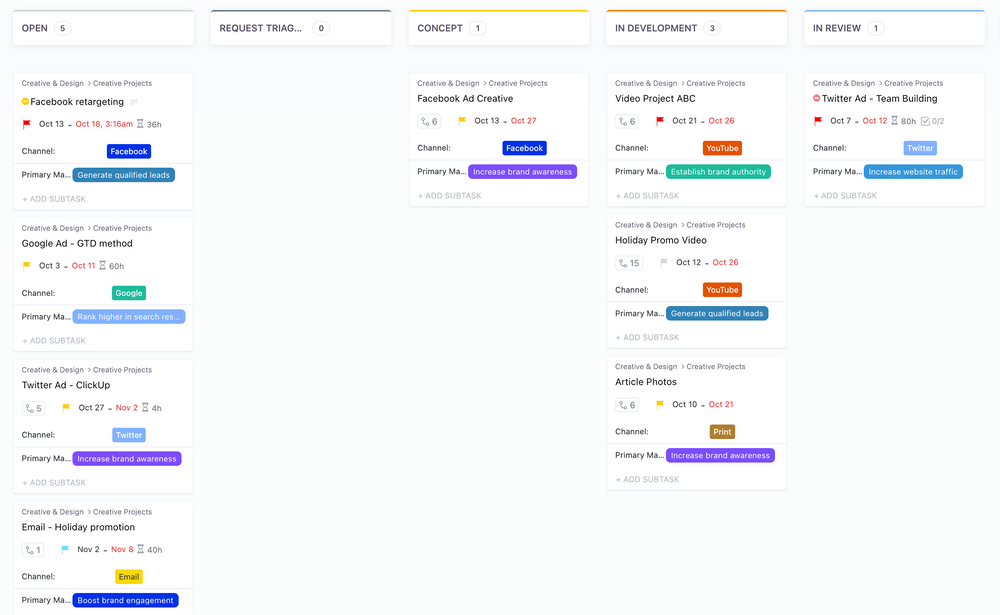 Creative & Design | Template by ClickUp™