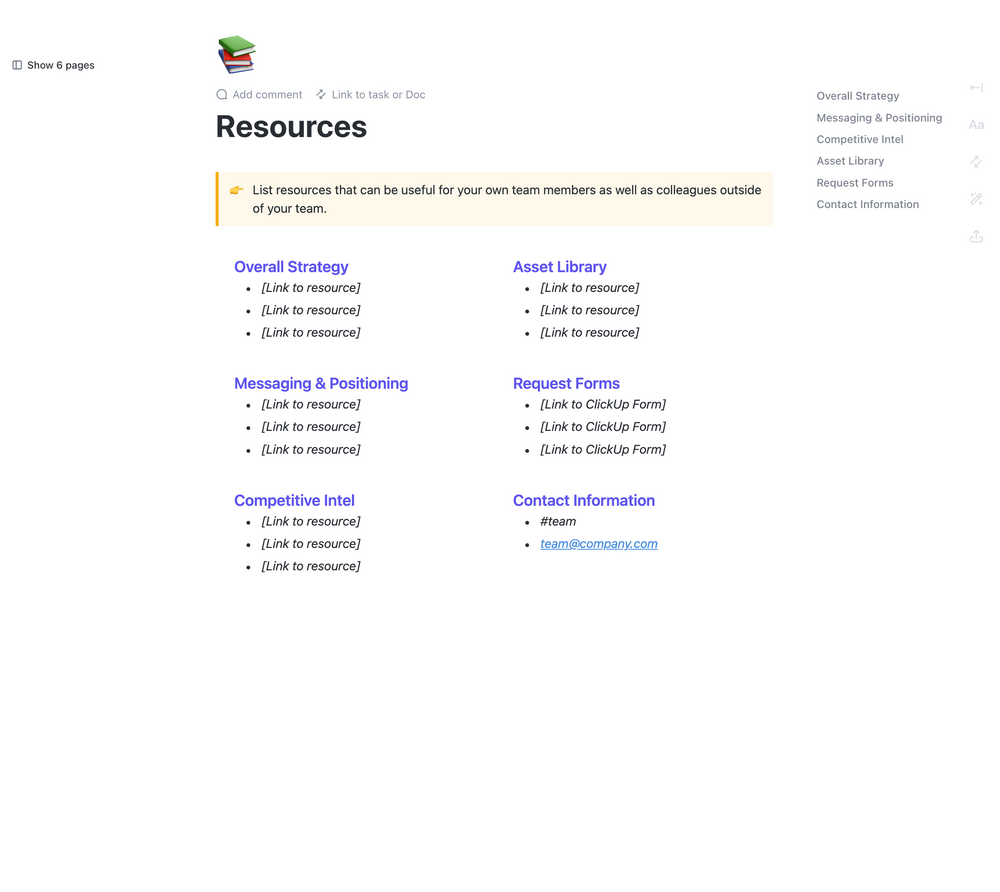 Wiki | Template by ClickUp™