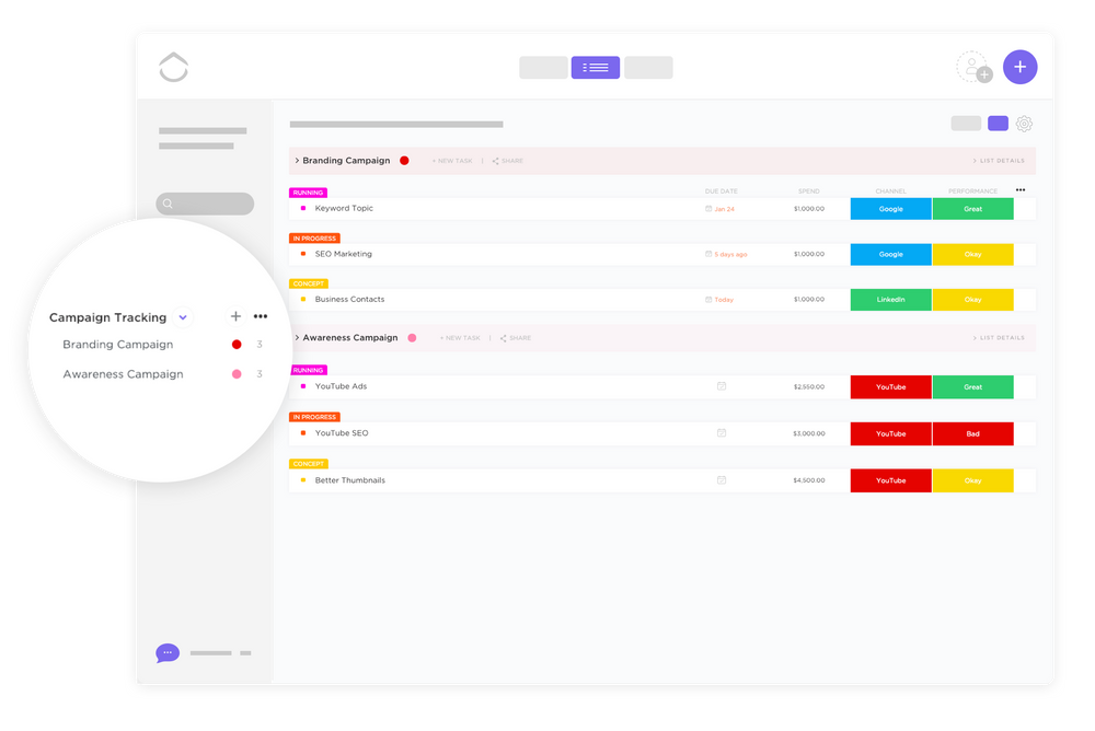 Campaign Tracking & Analytics | Template by ClickUp™
