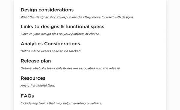 Product Brief Document Template by ClickUp™