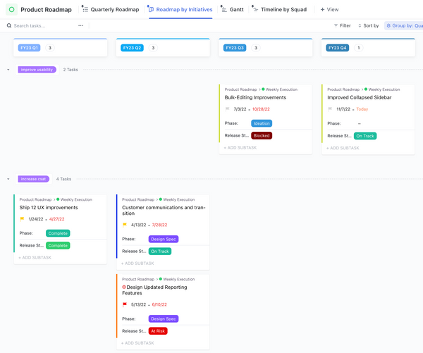 Product Roadmap | Template by ClickUp™