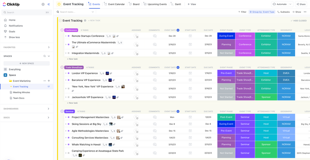 Event Marketing | Template by ClickUp™