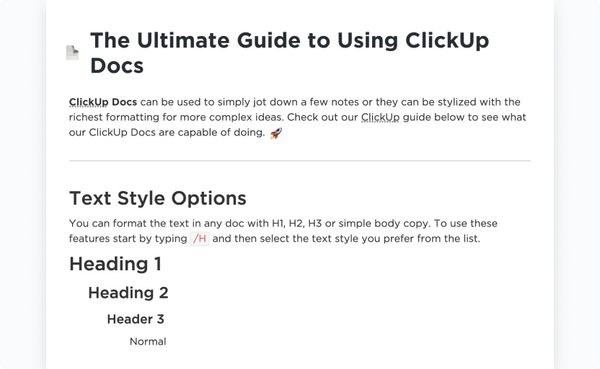 The Ultimate Guide to Using ClickUp Docs | Template by ClickUp™