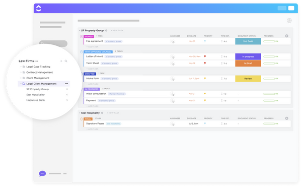 Legal Client Management | Template by ClickUp™