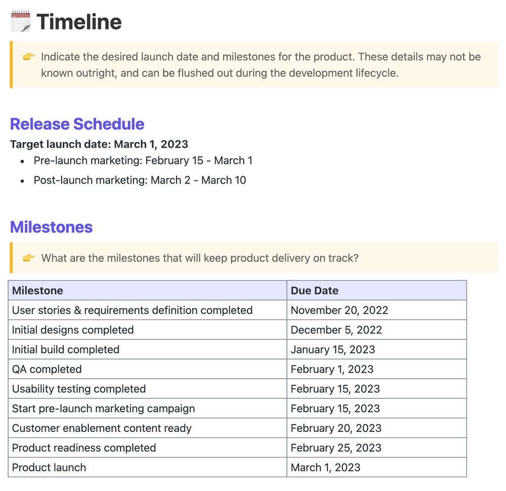 Product Requirements Doc | Template by ClickUp™