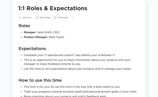 1-on-1s | Template by ClickUp™