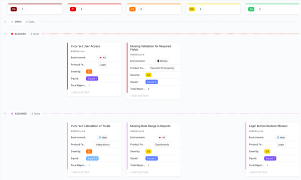 Bug & Issue Tracking | Template by ClickUp™