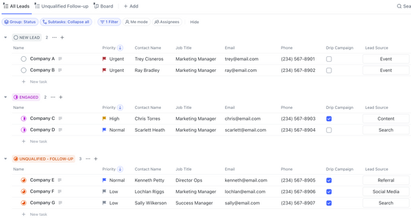 ClickUp™ Templates for Sales & CRM