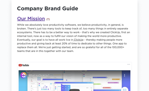 Brand Style Guide | Template by ClickUp™