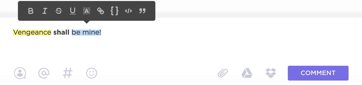 Rich Text Editing from ClickUp™